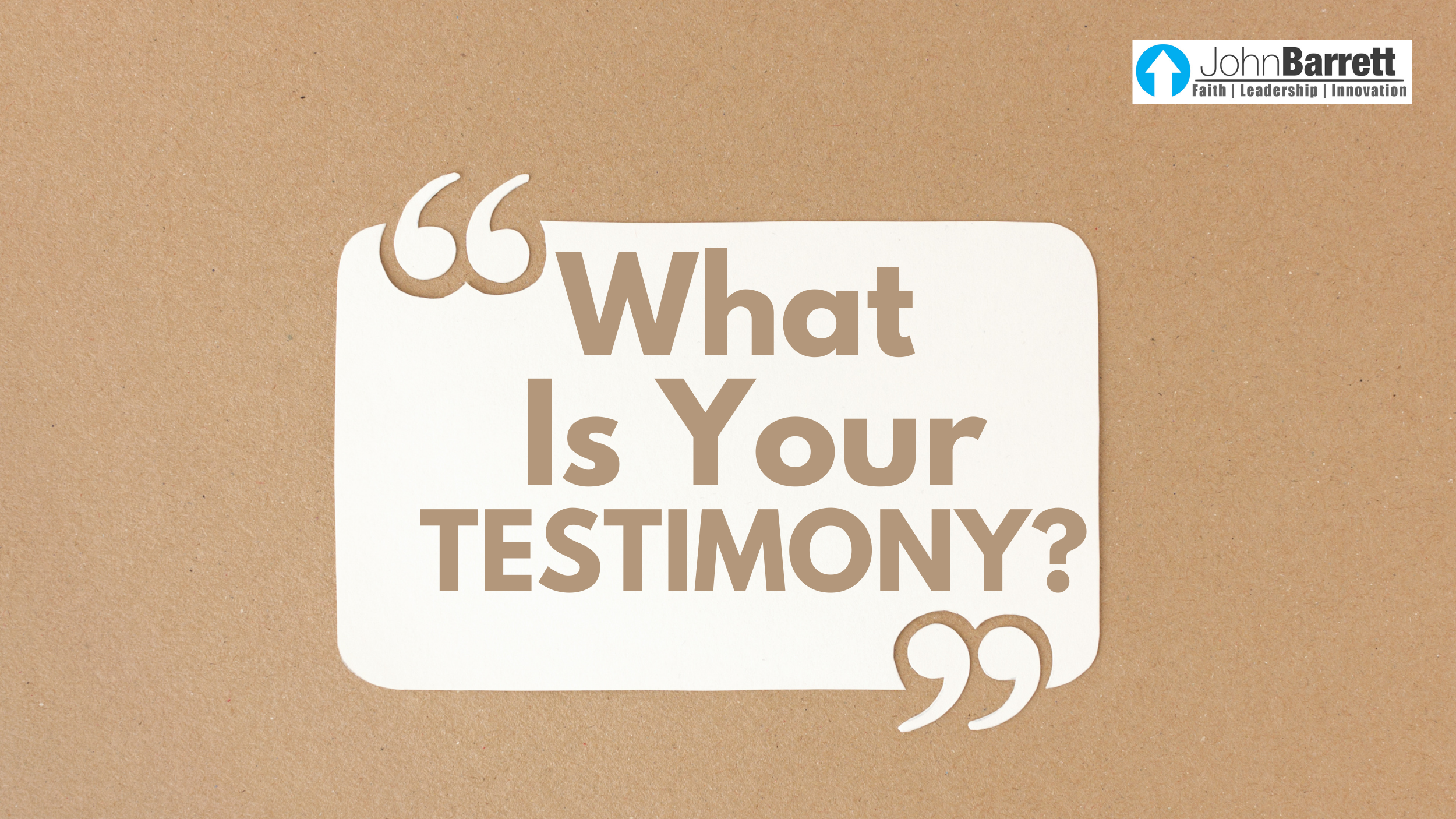 Sample Testimony Of Faith